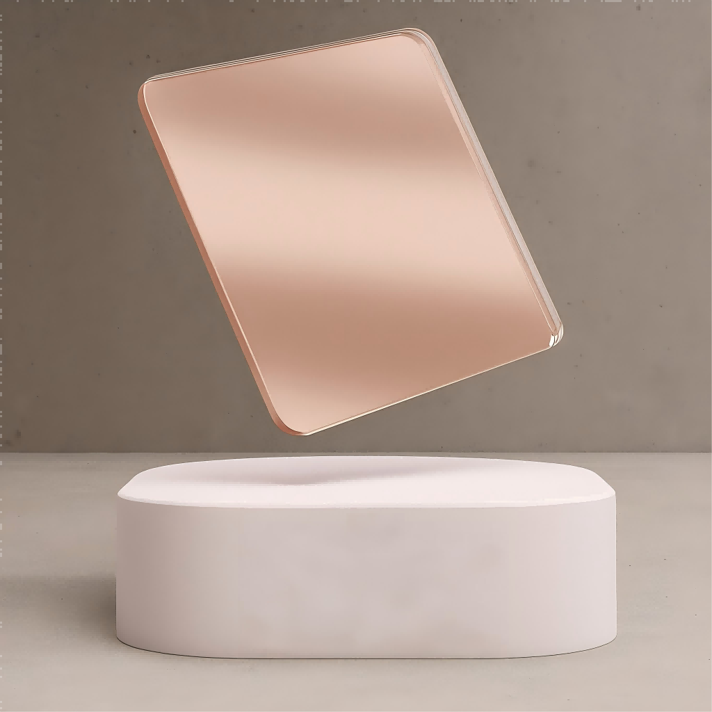 Stainless Steel Rose Gold Mirror Sheet | Bright & Light